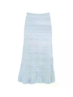 Sandro Textured Ruffled Maxi Skirt