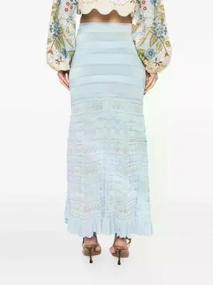 Sandro Textured Ruffled Maxi Skirt
