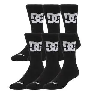 DC SHOES Big Star Logo Crew Socks 3-pack - Black