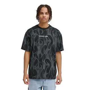 DC SHOES Dc Liquid Fuego Heritage Short Sleeve Shirt - Black