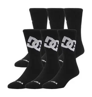DC SHOES Graffik Logo Crew Sock 3-pack - Black