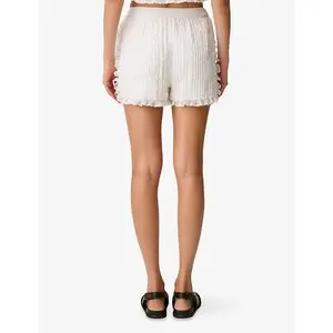 Claudie Pierlot Elasticated-waist Cotton-blend Shorts