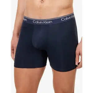 Calvin Klein Microfibre-stretch Pack Of Three Pack Jersey Boxer Briefs - Multi