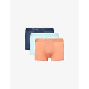 Calvin Klein Ultra Soft Pack Of Three Modal-jersey Trunks - Multi