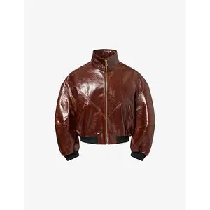 WILLY CHAVARRIA Ruff Rider Leather Jacket - Chocolate