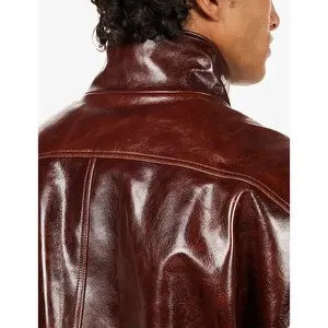 WILLY CHAVARRIA Ruff Rider Leather Jacket - Chocolate
