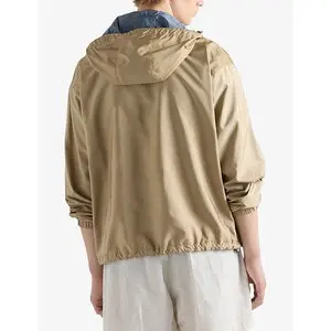 Prada Reversible Re-nylon Hooded Shell Jacket - Brown