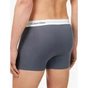 Calvin Klein Icon Pack Of Five Stretch-cotton Trunks - Multi