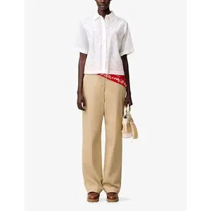 Claudie Pierlot Embroidered Cotton-blend Shirt