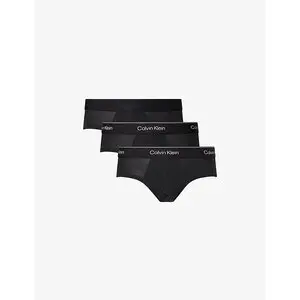 Calvin Klein Icon Pack Of Three Stretch-cotton Briefs - Multi