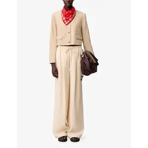 Claudie Pierlot Wide-leg Elasticated-waist Woven Trousers