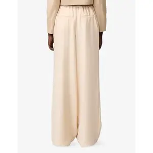 Claudie Pierlot Wide-leg Elasticated-waist Woven Trousers