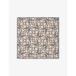 Loewe Printed Square Silk Scarf - Beige/black