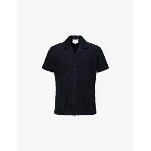 RAITH Fausto Flocked Cotton-blend Top