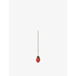 Loewe Strawberry Raffia And Leather Coin Purse