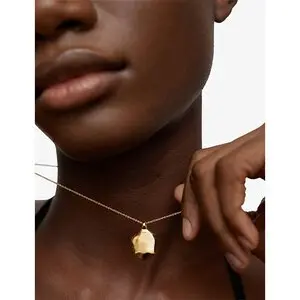 Monica Vinader Odyssey Locket 18ct Yellow Vermeil Necklace - Gold
