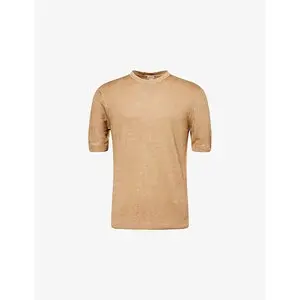 120% Lino Short-sleeve Linen Knit T-shirt Xxl