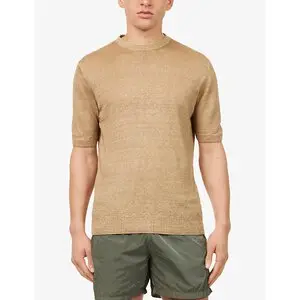 120% Lino Short-sleeve Linen Knit T-shirt Xxl