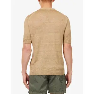 120% Lino Short-sleeve Linen Knit T-shirt Xxl