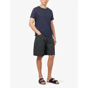Derek Rose Jordan Short-sleeve Linen T-shirt - Navy