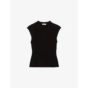 Claudie Pierlot Sleeveless High-neck Knitted Top