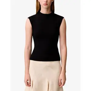 Claudie Pierlot Sleeveless High-neck Knitted Top