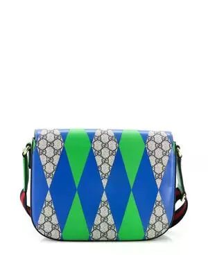 Gucci Horsebit 1955 Printed Gg Coated Canvas Large Shoulder Bag