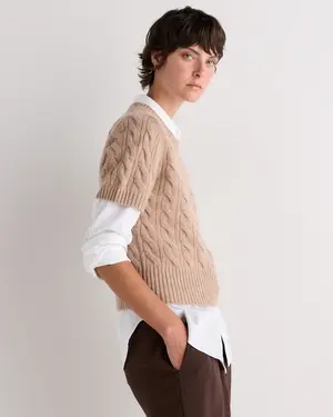 Quince Mongolian Cashmere T-shirt - Oatmeal