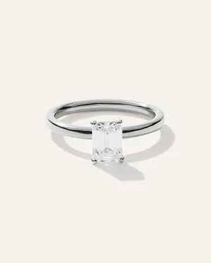 Quince Lab Grown Diamond Emerald Cut Engagement Ring - Platinum