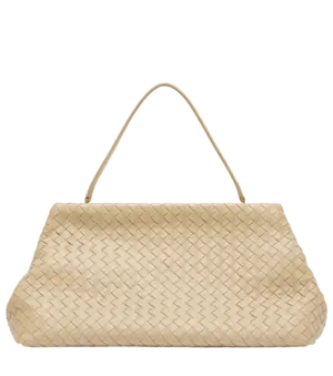 Bottega Veneta 1998 Intrecciato Leather Shoulder Bag - Beige