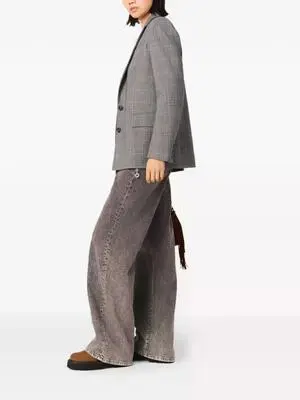 Maje Chain-link Embellished Stonewash Straight-leg Jeans - Grey
