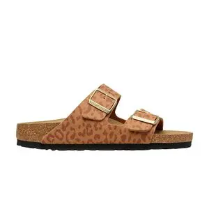 BIRKENSTOCK Arizona Leopard Print Sandals - Tan