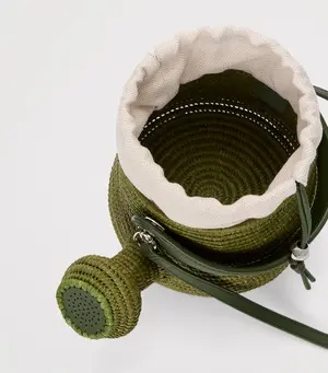 Loewe X Paula's Ibiza Raffia Watering Can Shoulder Bag