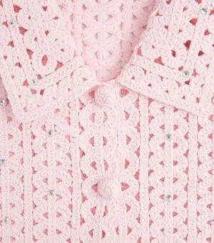 Maje Openwork Embellished Cardigan