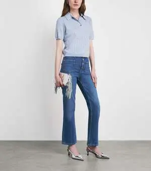 Maje Patch Pockets Flared Jeans