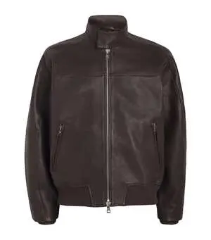 WON HUNDRED Leather Bomber Jacket