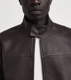 WON HUNDRED Leather Bomber Jacket
