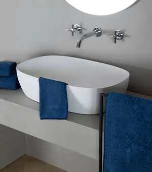 Frette Cotton Unito Bath Sheet - Blue