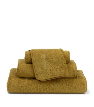 Frette Cotton Unito Wash Cloth - Yellow