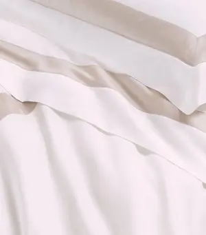 Frette Cotton Breeze Border Oxford Pillowcase - Grey