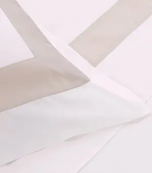 Frette Cotton Breeze Border Oxford Pillowcase - Grey