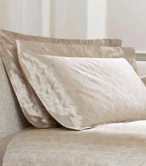 Frette Silk Luxury Sway Oxford Pillowcase - Beige