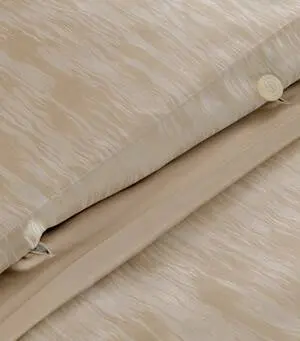 Frette Silk Luxury Sway Queen Duvet Cover - Beige