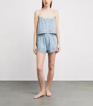 Polo Ralph Lauren Cotton Floral Stripe Pyjama Set - Blue