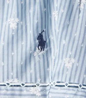 Polo Ralph Lauren Cotton Floral Stripe Pyjama Set - Blue