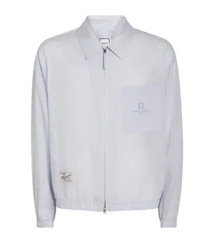 WOOYOUNGMI Stripe Zip-up Shirt - Blue