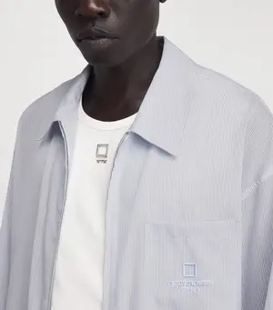 WOOYOUNGMI Stripe Zip-up Shirt