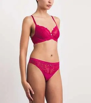 Wacoal Lace-trim Abéllia Tanga - Pink