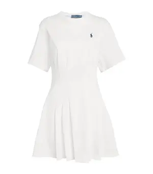 Polo Ralph Lauren Cotton Shaped Mini Dress - White