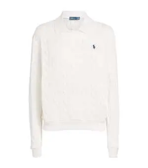 Polo Ralph Lauren Cotton Cable-knit Polo Collar Sweater